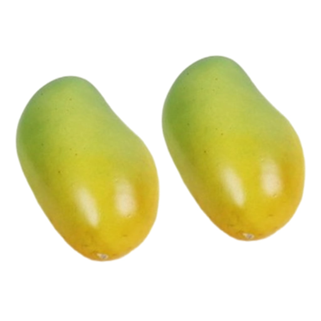 Misright Pack Of 2 Decorative Faux Mangoes for Restaurant Realistic ...