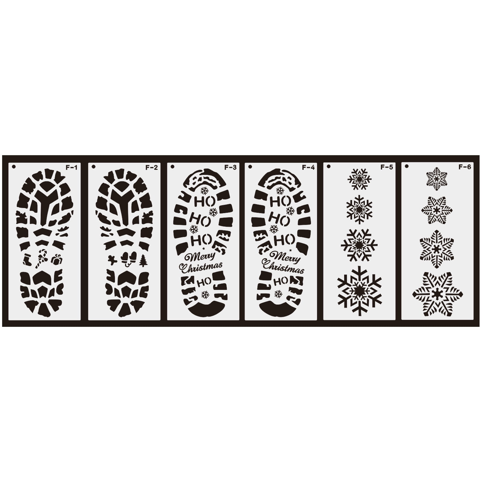 Misright Plastic Footprint Snowflakes Stencil for Painting Wooden ...
