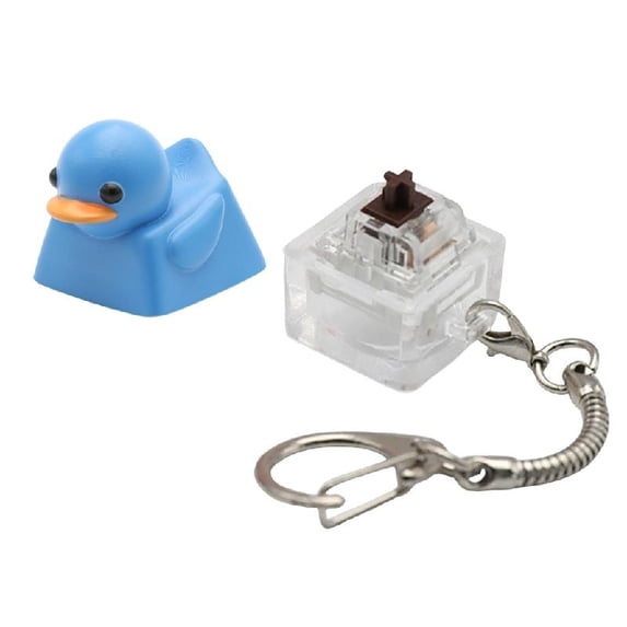 Misright Quacking Duck Resin Keycap Keychain Duck Quacking Toy For ...