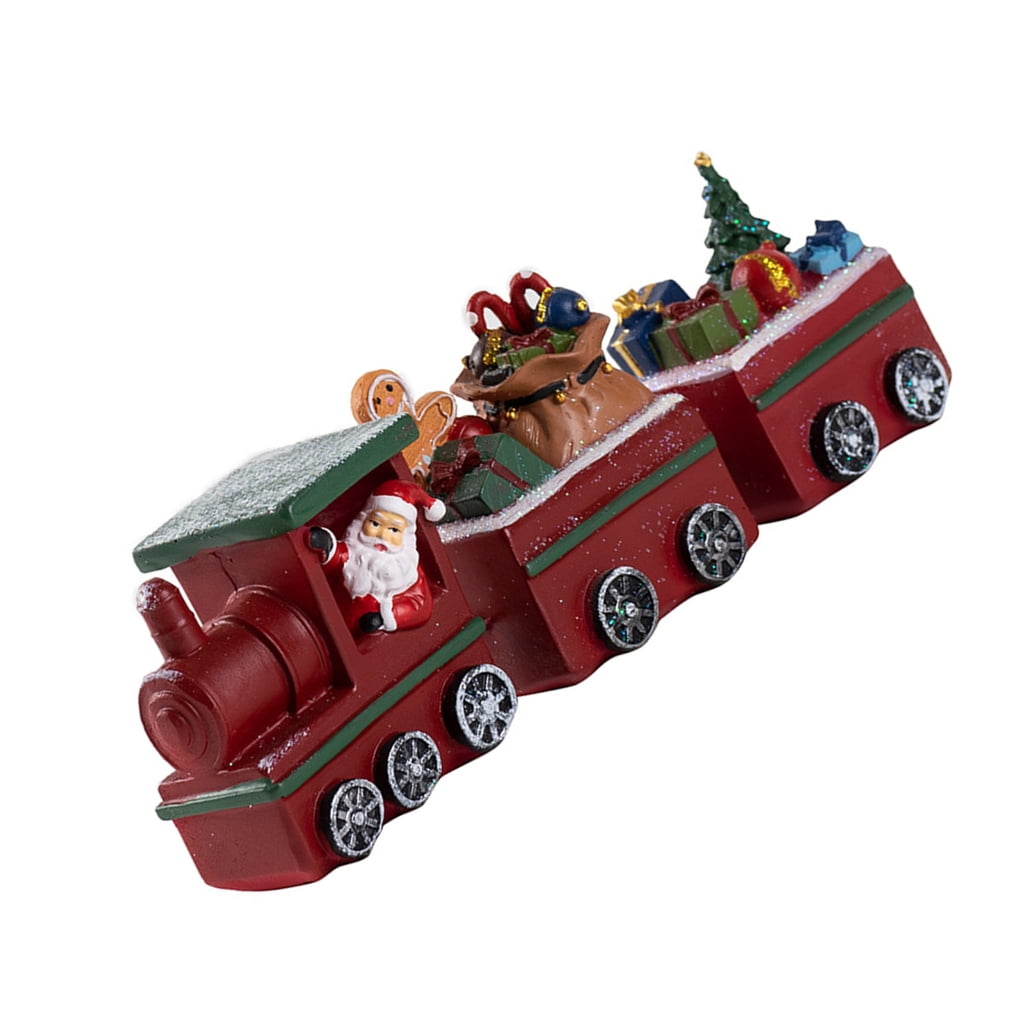 Misright Resin Christmas Train Ornament With Santa Figure For Seasonal ...