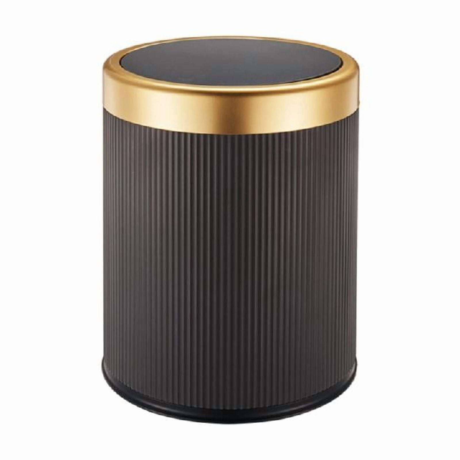 Misright Round Waste Container Press Trash Can with Lid for Tidy Homes ...