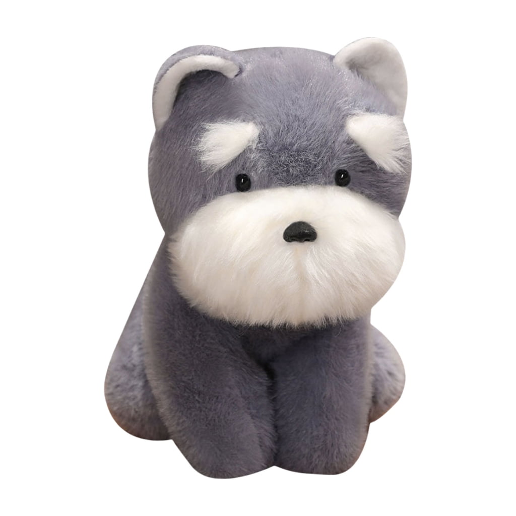 Misright Schnauzer Dog Doll Soft Plush Toy Stuffed Animals Children ...