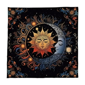 Divinations Tablecloth Flower Moon Sun Astrology Tarots Card Tablecloth ...