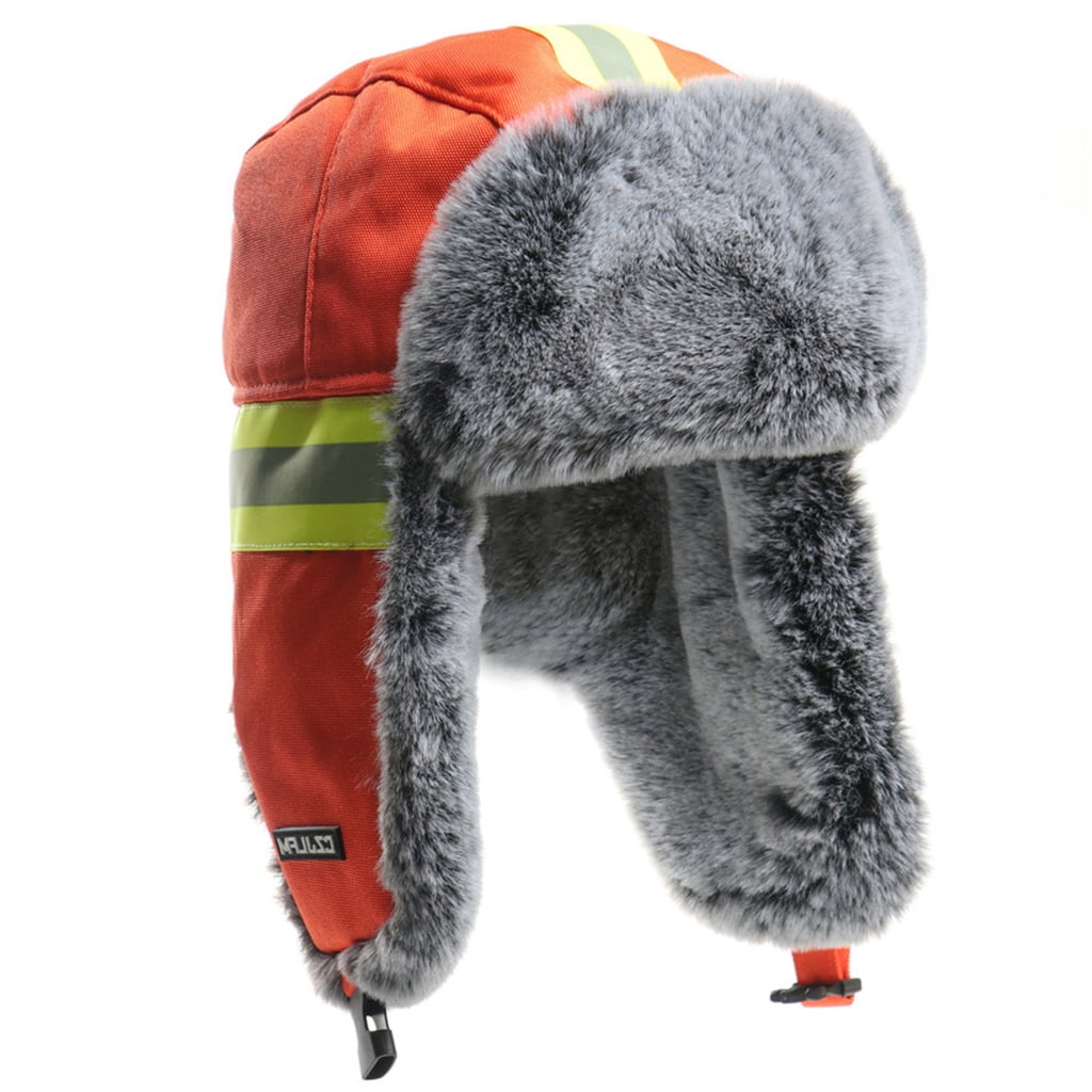 Misright Thermals Cold Weather Riding Hat Safety Reflective Ear Covers ...