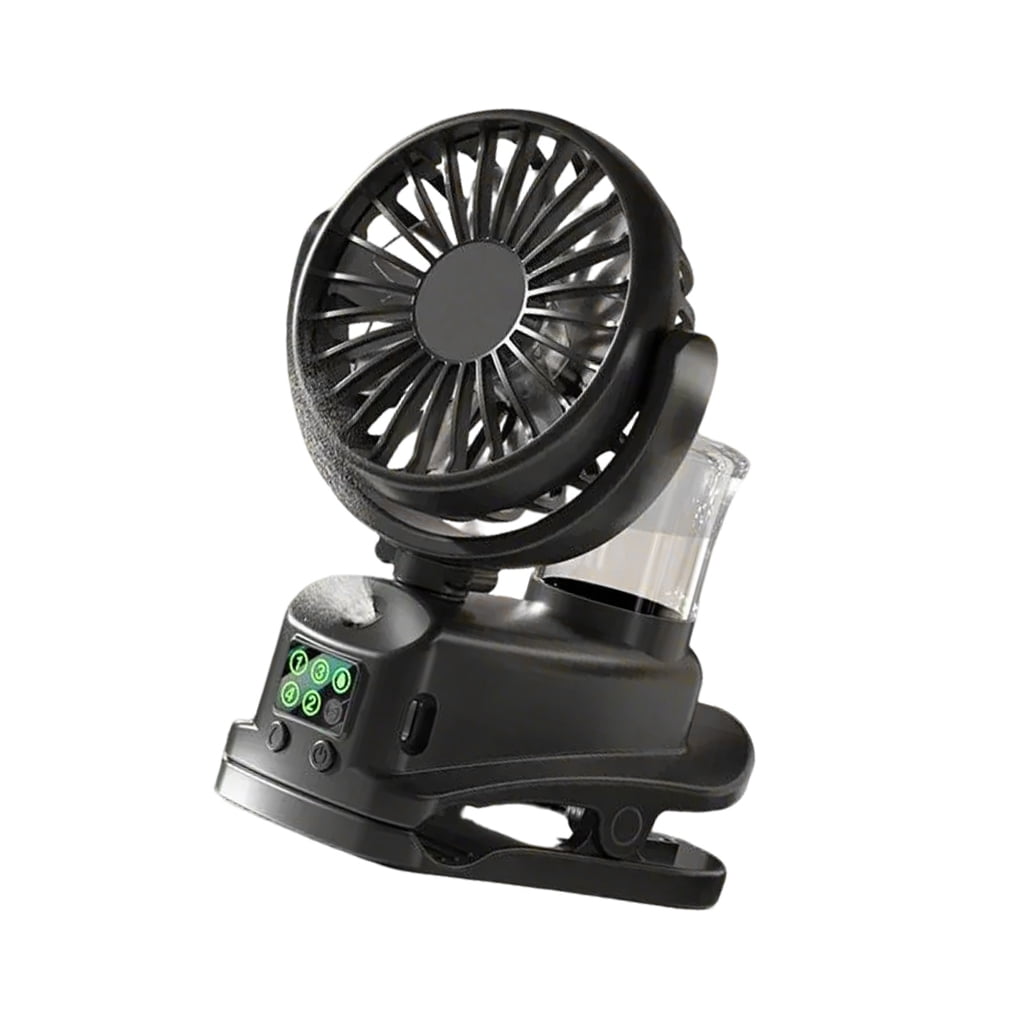 Misright USB Fan Clip On Fan Travel Fan Quiet Fan 4 Speed Adjustable ...
