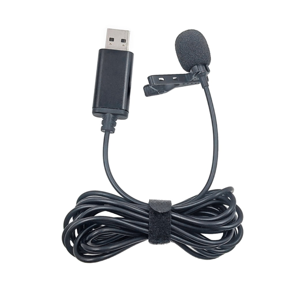 Misright USB Mini Microphone Lapel Lavalier Mic Clip-on External ...