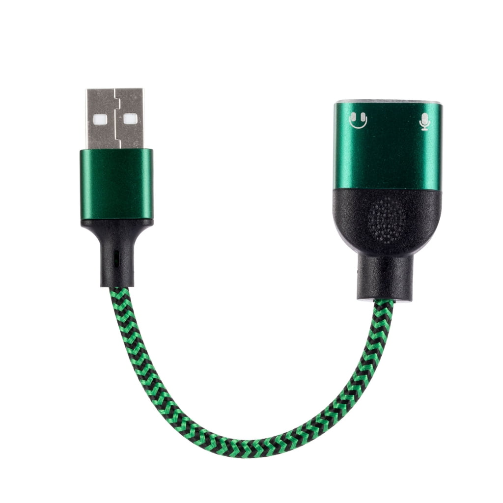 Misright USB Sound Adapter 3.5mm Port for PC Laptop Desktop Gaming ...