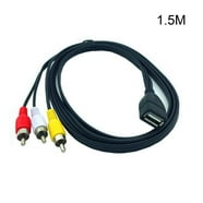 Walmart 3 RCA Male to USB Female TV Adaptor Cord, Audio Video Camcorder ...