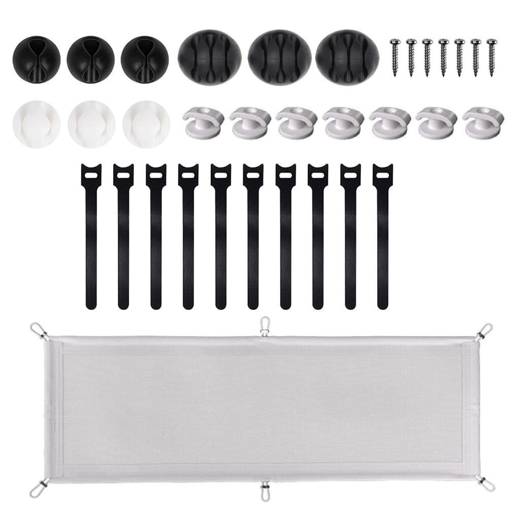 Misright Under Table Cord Organizers Unique Wires Mesh for a Mess ...