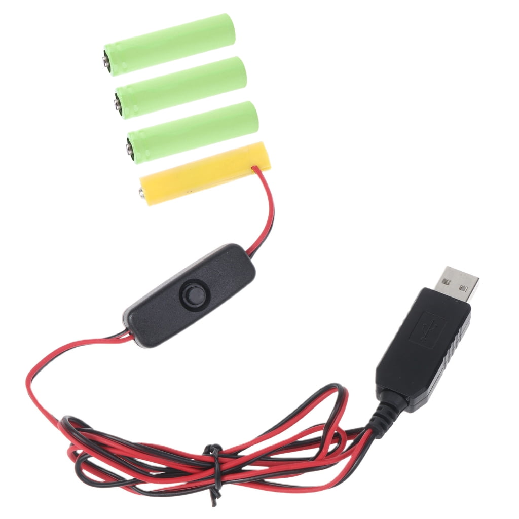 Misright Universal 6V AA Battery Eliminators USB Power Supply Cable ...