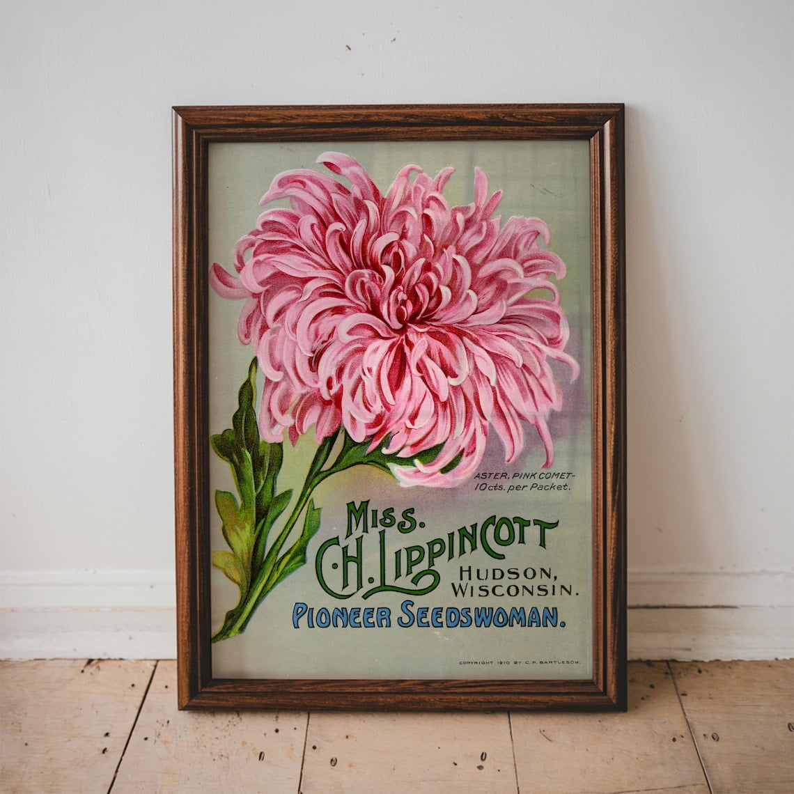 Miss Ch Lippincott Vintage Gardening Poster, Botanical Wall Decor ...