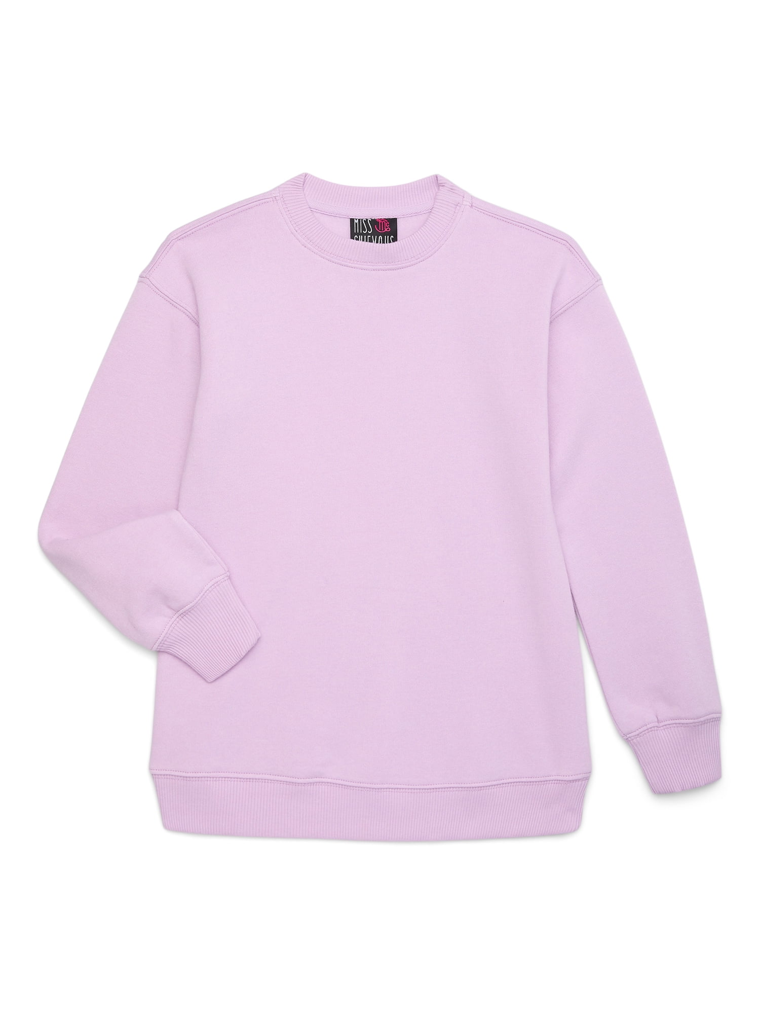Miss Chievous Girls Drop Shoulder Fleece Pullover, Sizes 4-16 - Walmart.com