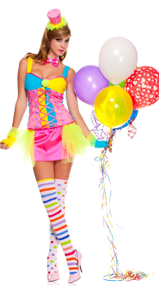 Adult Women's Miss Clowning Around Clown Costume - Walmart.com