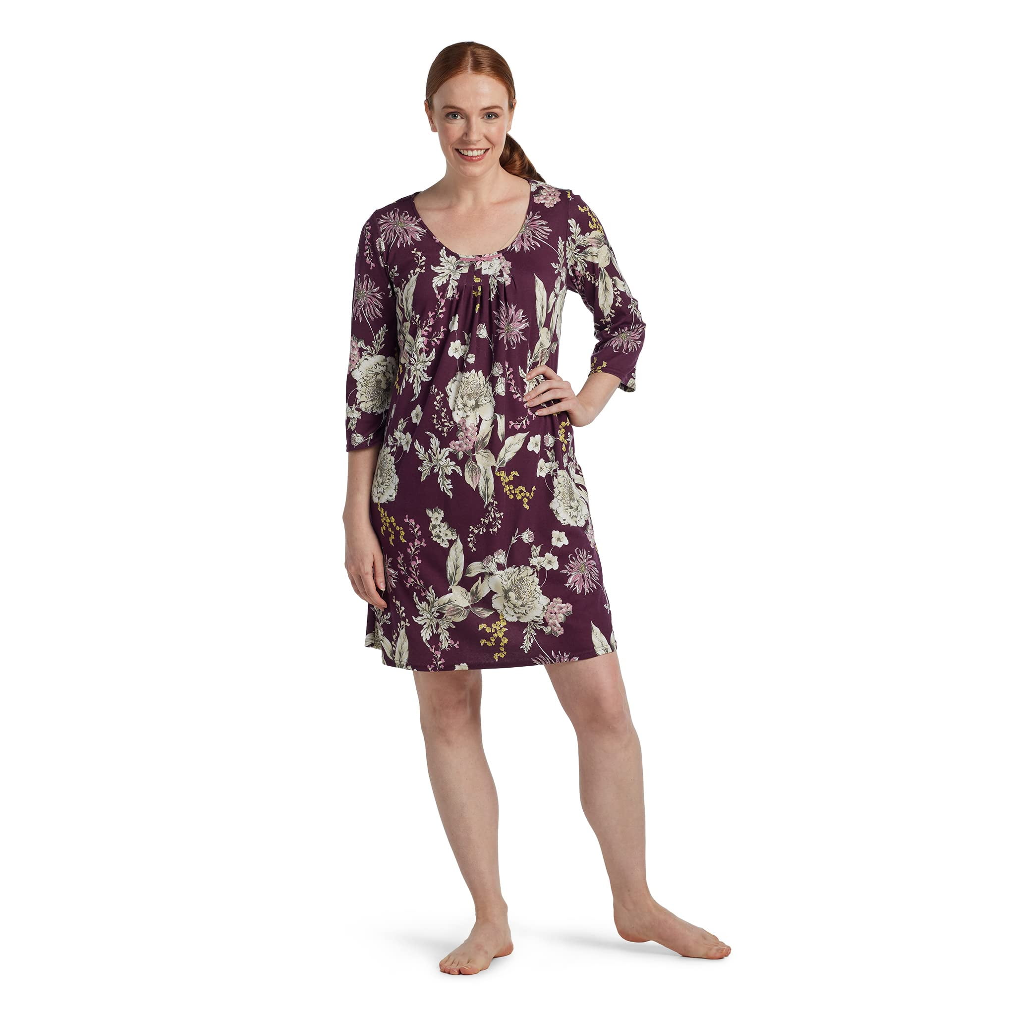 Miss Elaine Nightgown - Short Cottonessa Gown, Short Sleeves and ...