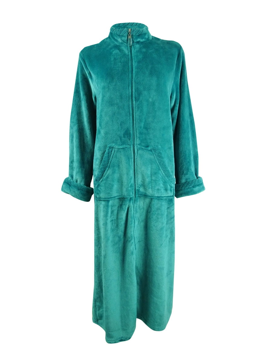 Miss Elaine Women's Fleece Long Zipper Robe - Walmart.com