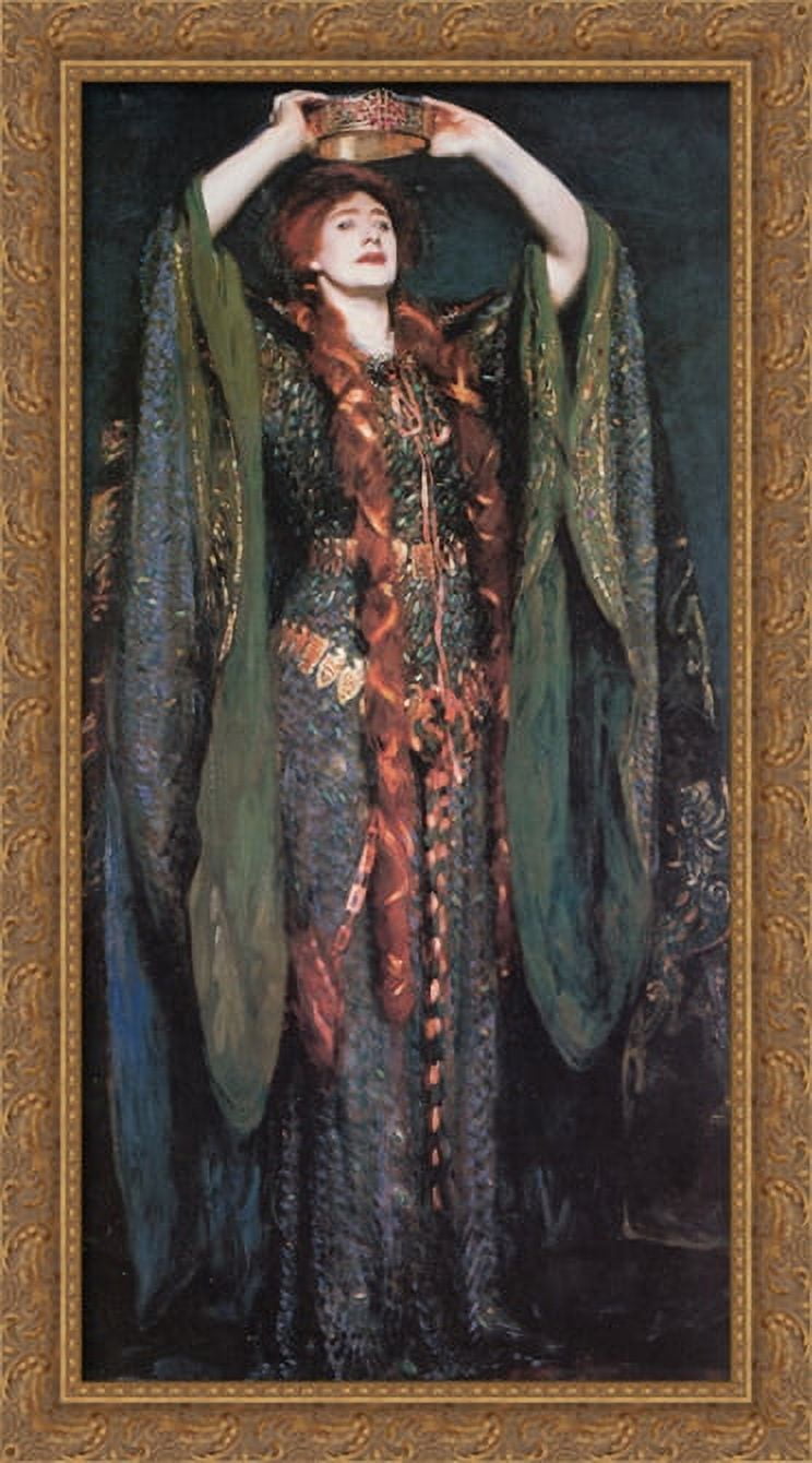Miss Ellen Terry as Lady Macbeth 22x40 Large Gold Ornate Wood Framed ...