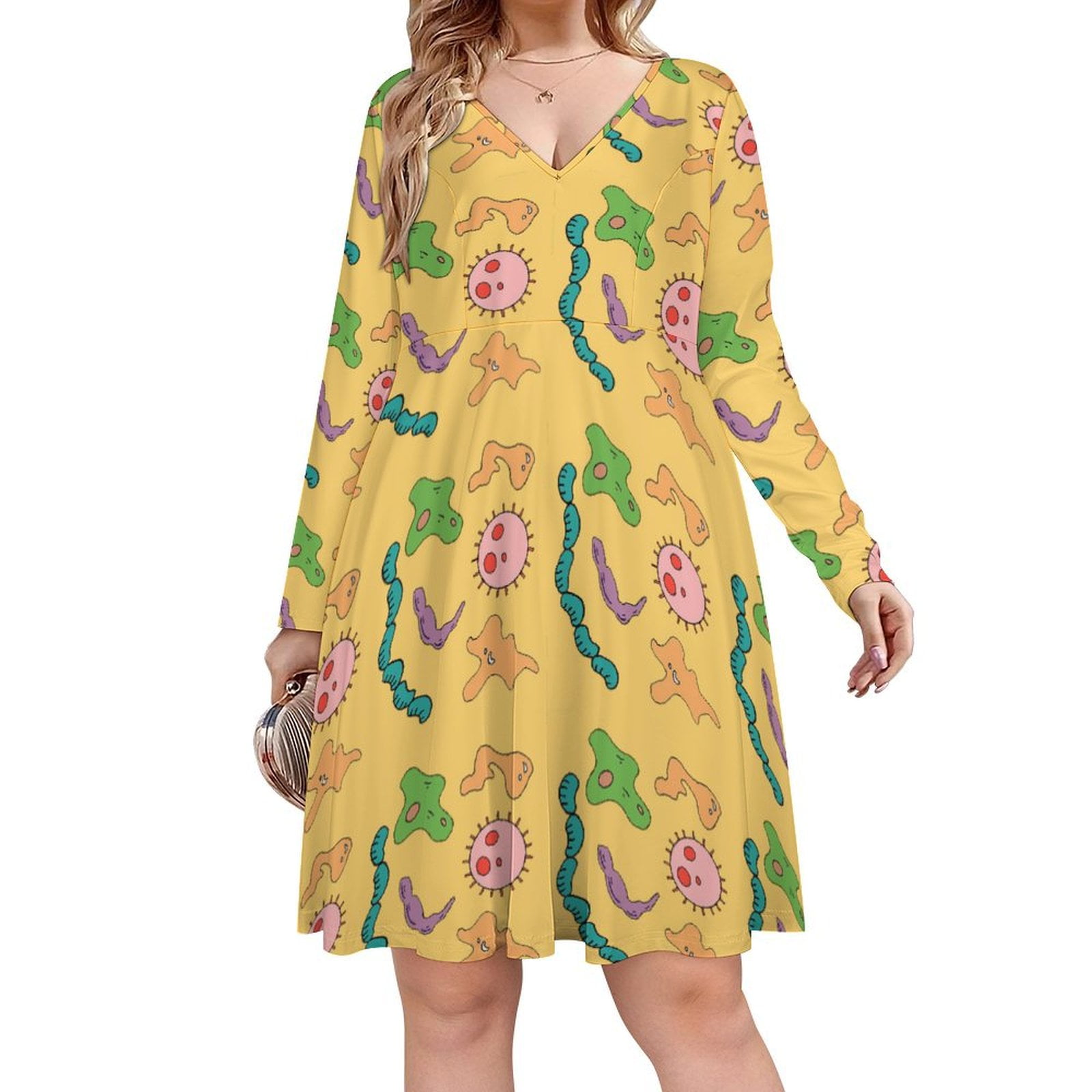 Miss Frizzle In A Pickle Magic School Bus Long Sleeve Dresses For Women ...