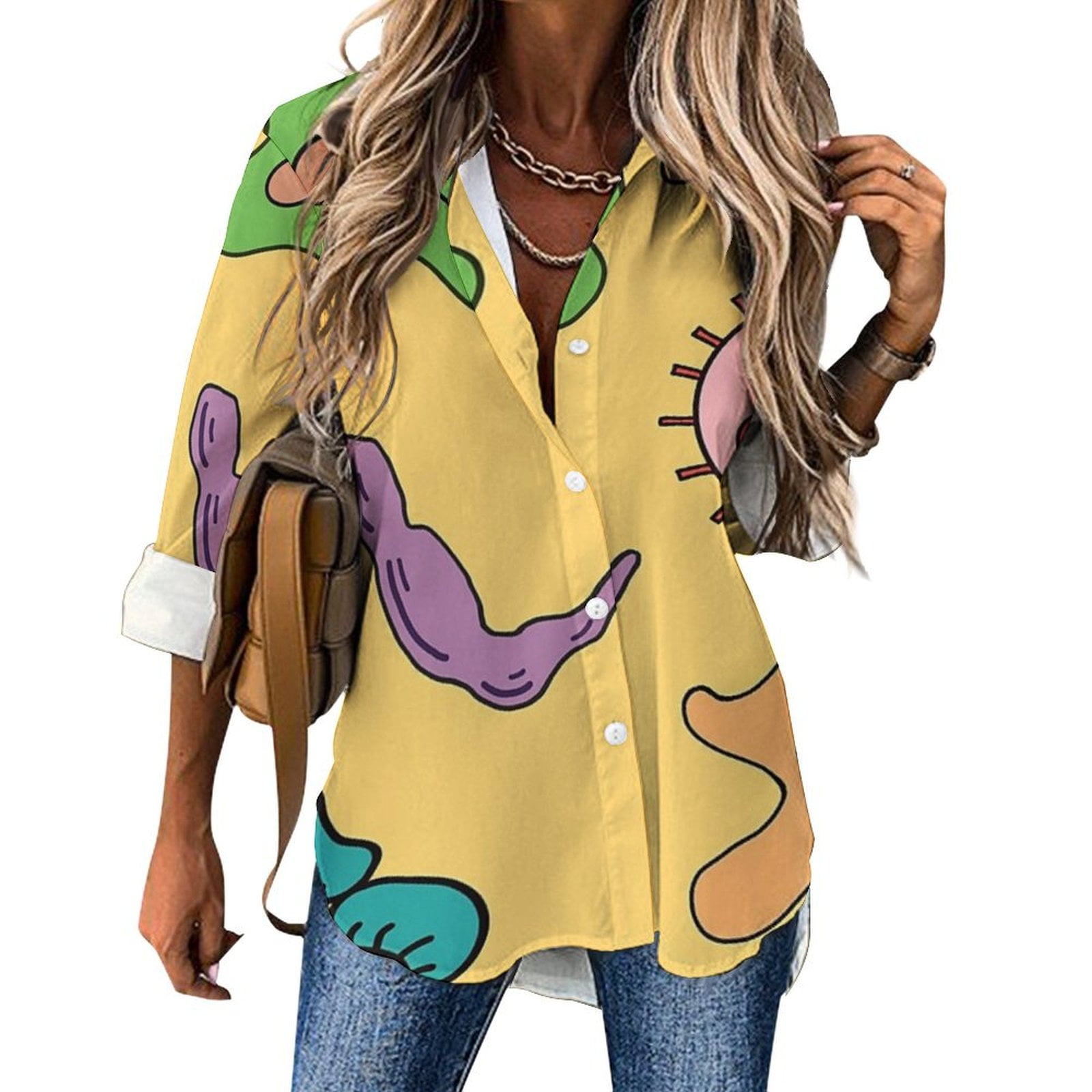 Miss Frizzle In A Pickle Magic School Bus Women's Button Down Long ...