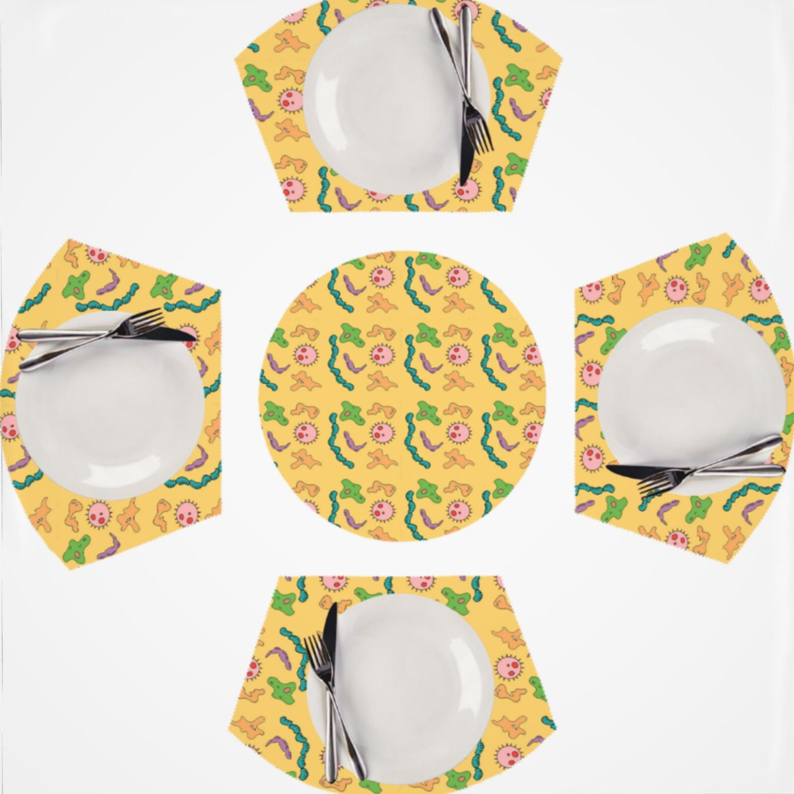 Miss Frizzle In A Pickle Magic School Bus Round Table Placemats Set Of ...