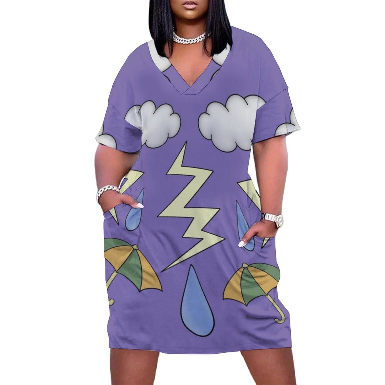 Miss Frizzle Weather Magic School bus Loose Pocket Dress Long dress ...