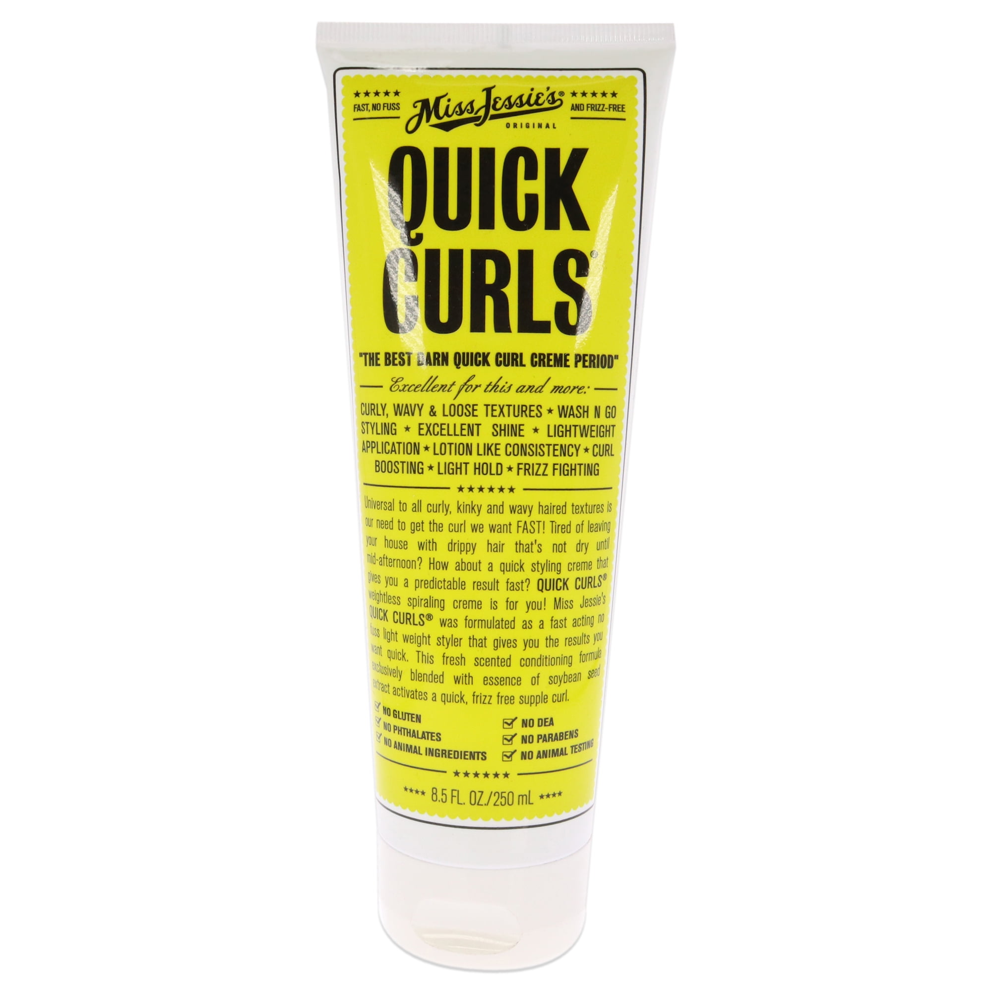 Miss Jessie s Quick Curls 8.5oz Lightweight Frizz Free Curly Hair Defining Cream Walmart