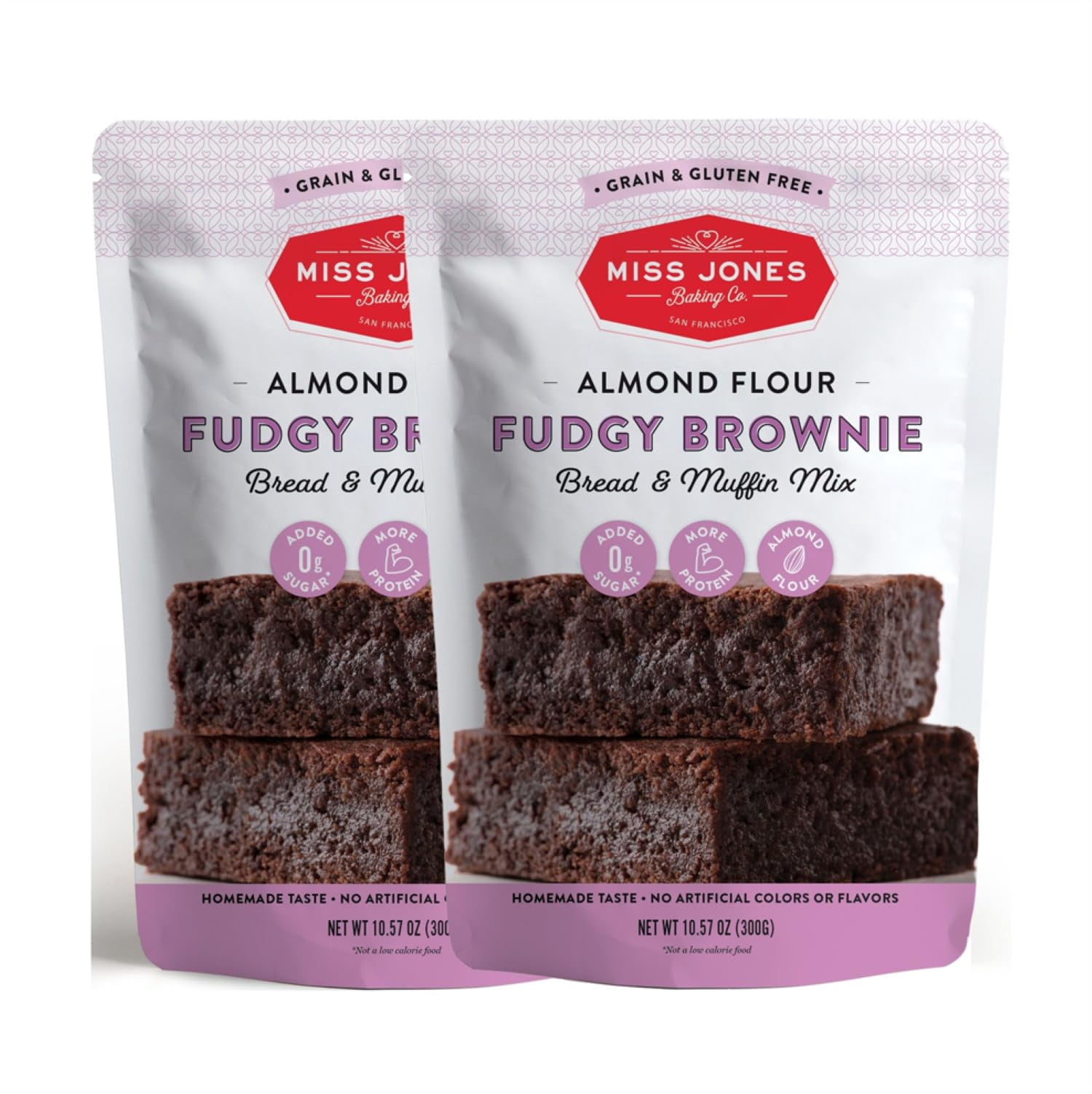 Miss Jones Baking Brownie BDF32 Mix - Almond Flour, Gluten Free, Low ...