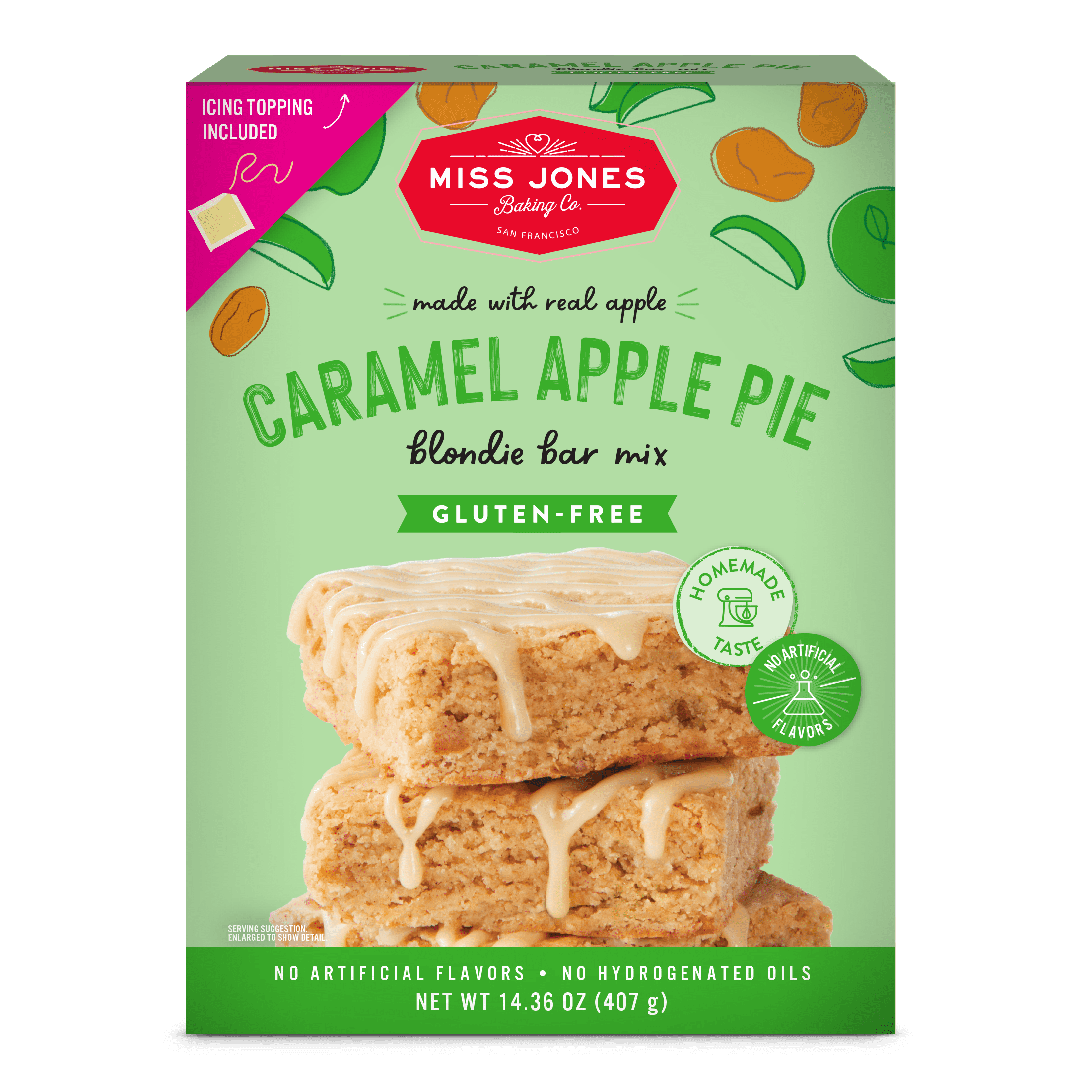 Miss Jones Baking Co. Apple Pie Blondie Gluten Free Bar with Caramel ...