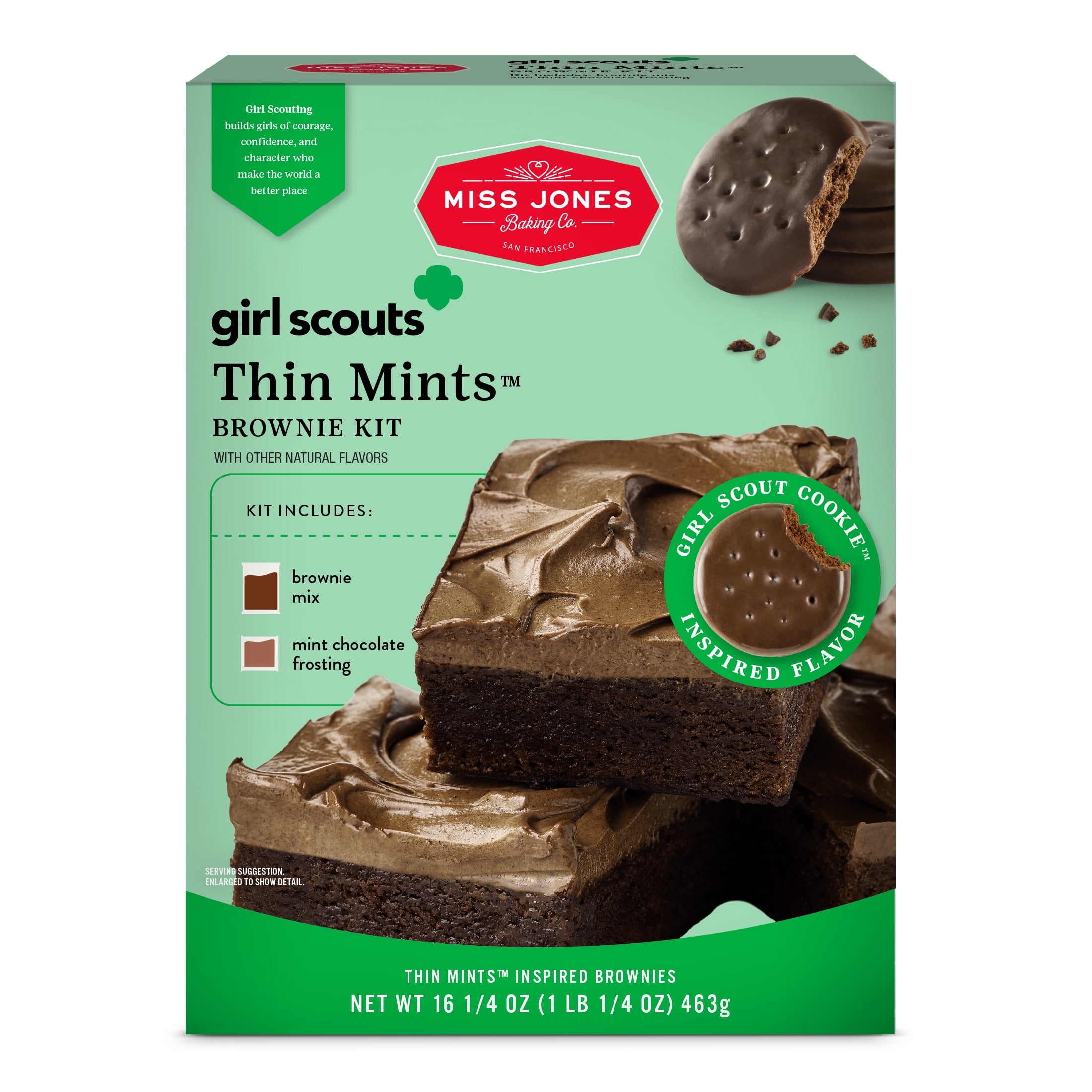 Miss Jones Baking Co. Girl Scouts Thin Mint Brownie Baking Kit ...