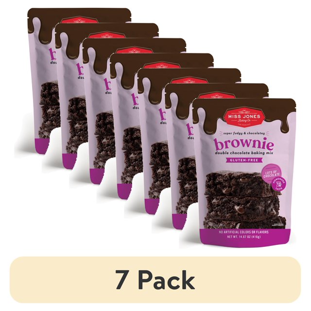 (7 pack) Miss Jones Baking Co. Gluten Free Double Chocolate Brownie Mix ...
