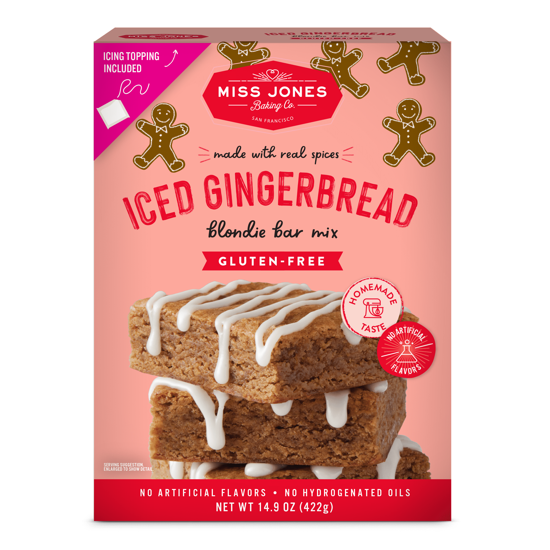 Miss Jones Baking Co. Gluten Free Iced Gingerbread Blondie Bar Kit ...