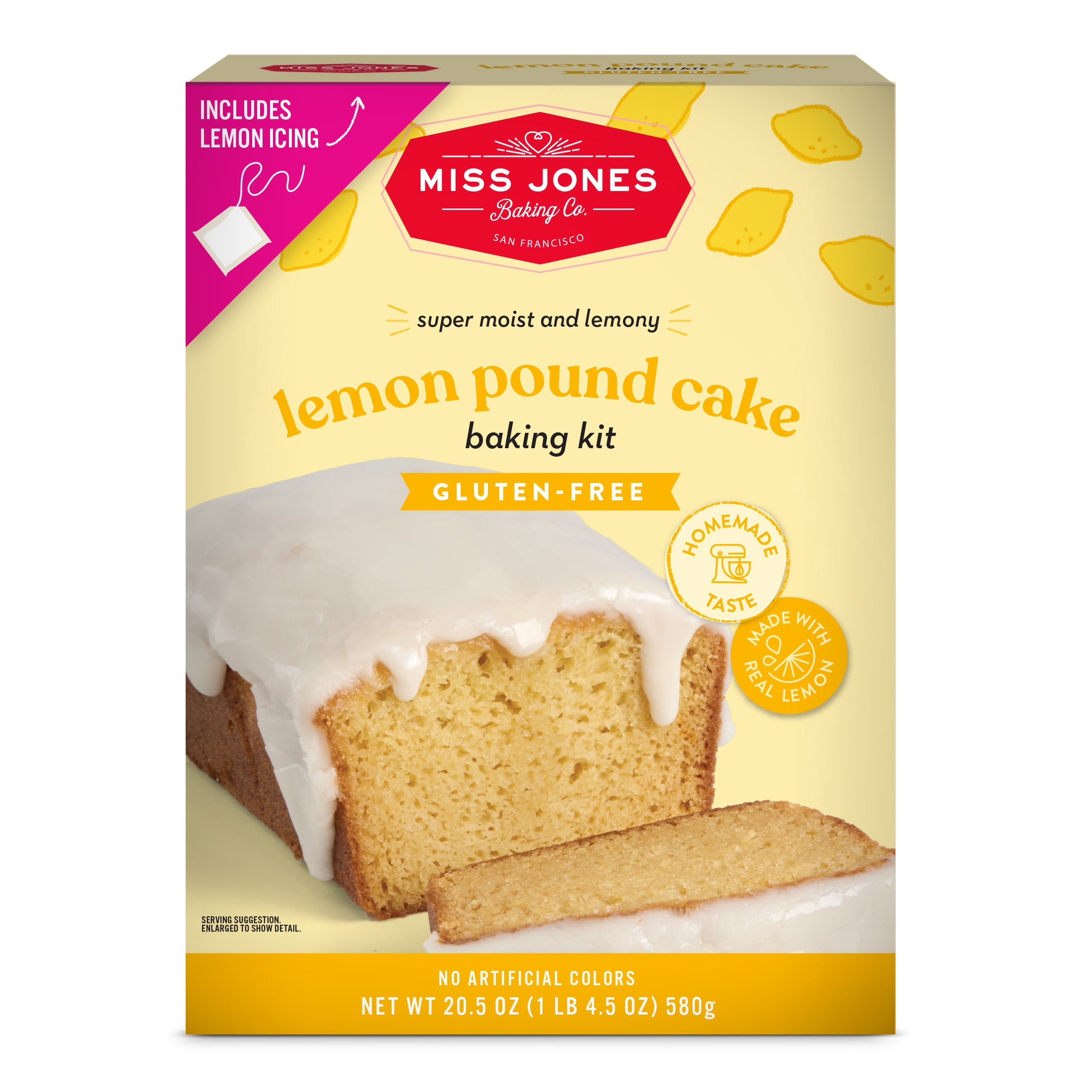 Miss Jones Baking Co. Gluten Free Lemon Pound Cake Baking Kit - Walmart.com