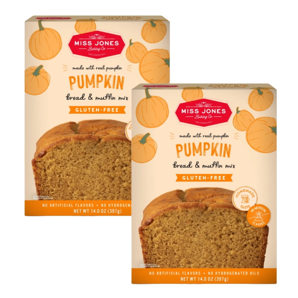 Miss Jones Baking Co. Gluten Free Pumpkin Bread Mix 14 oz (2 pack ...