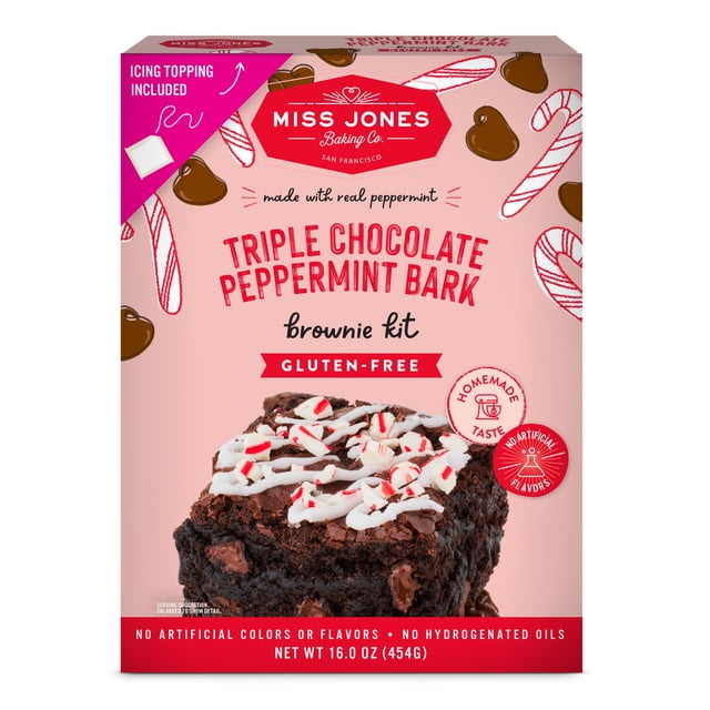 Miss Jones Baking Co. Gluten-Free Triple Chocolate Peppermint Bark ...