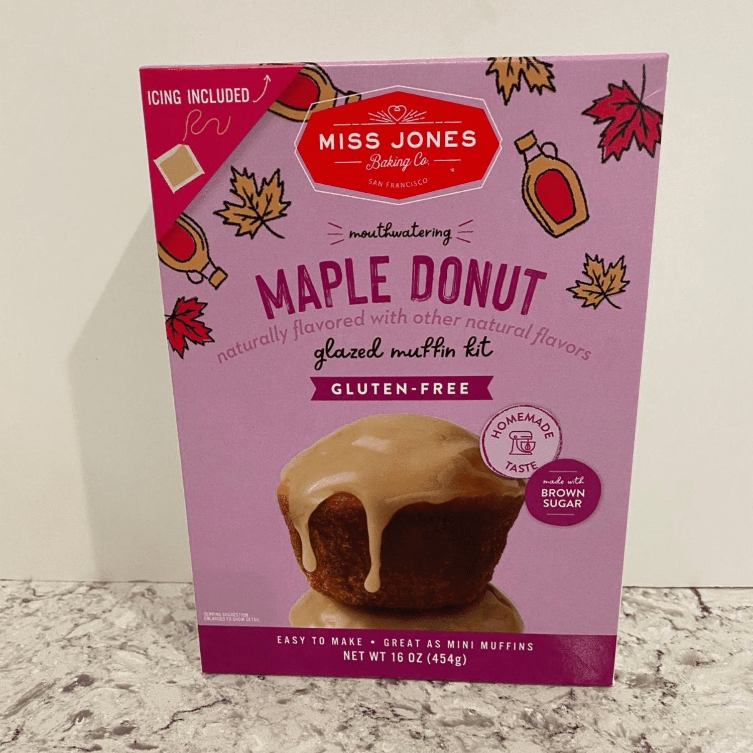 Miss Jones Baking Co. Maple Donut Glazed Muffin Kit, Gluten-Free, 16 Oz ...