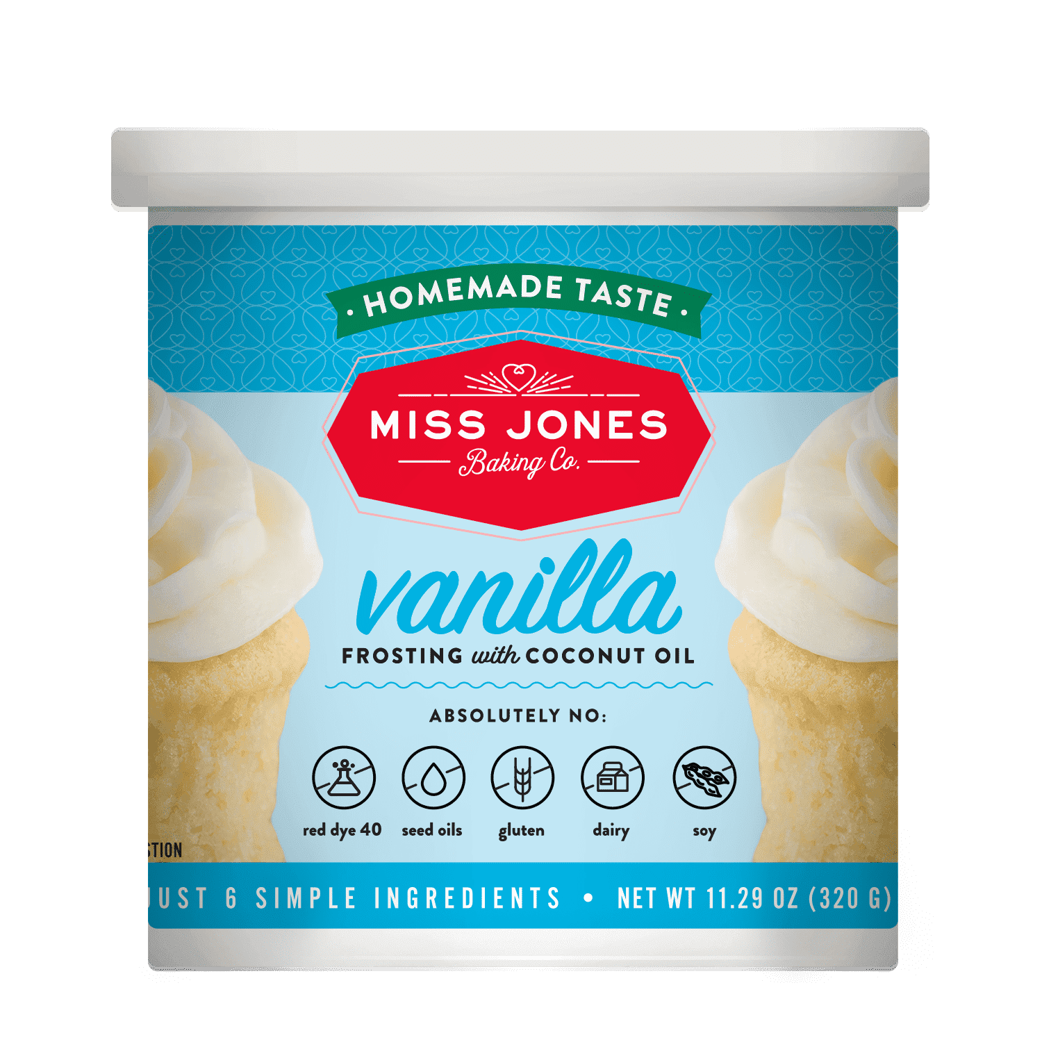 Miss Jones Baking Co. Natural White Vanilla Frosting, 11.29oz - Walmart.com