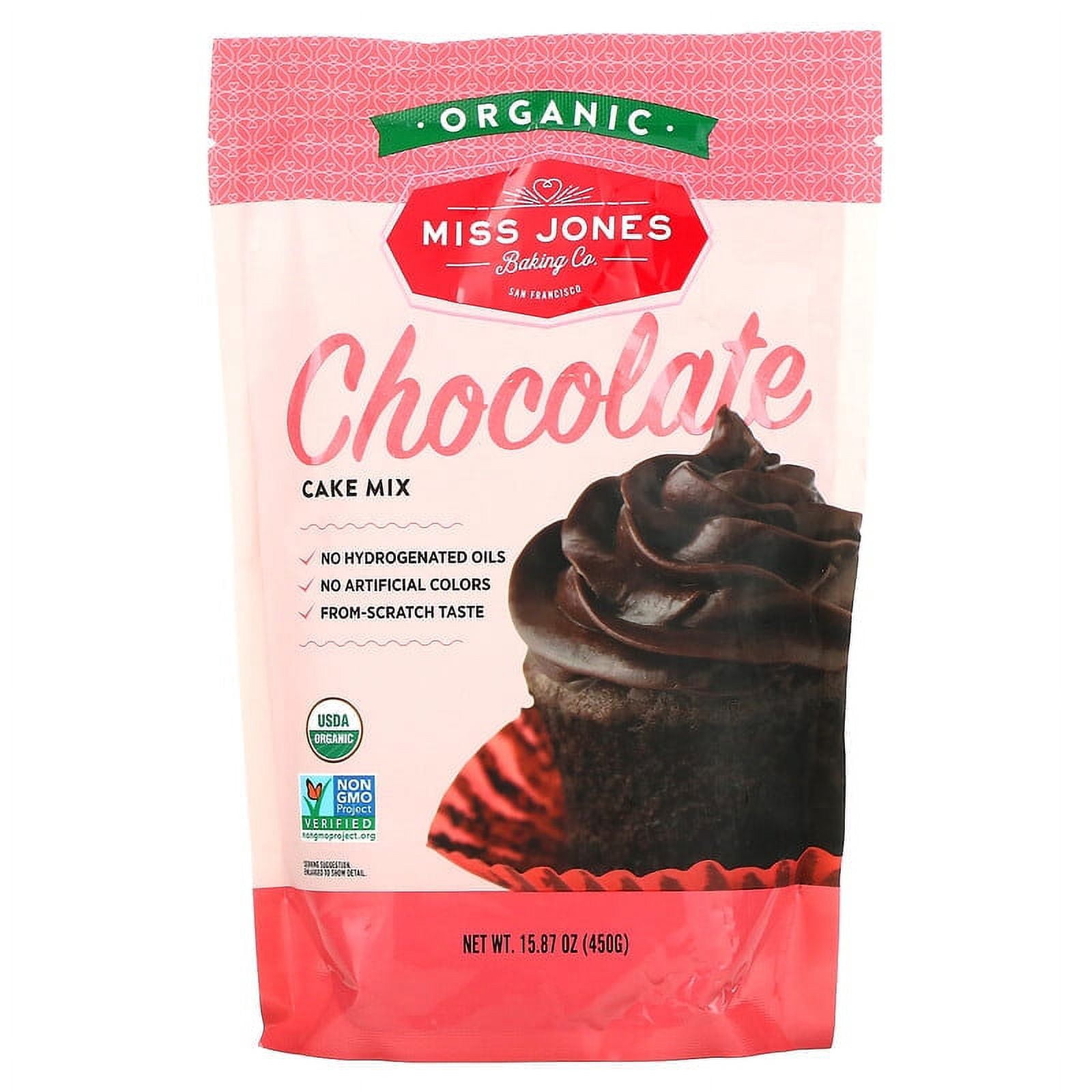 Miss Jones Organic Cake Mix Chocolate -- 15.87 oz pack of 3 - Walmart.com