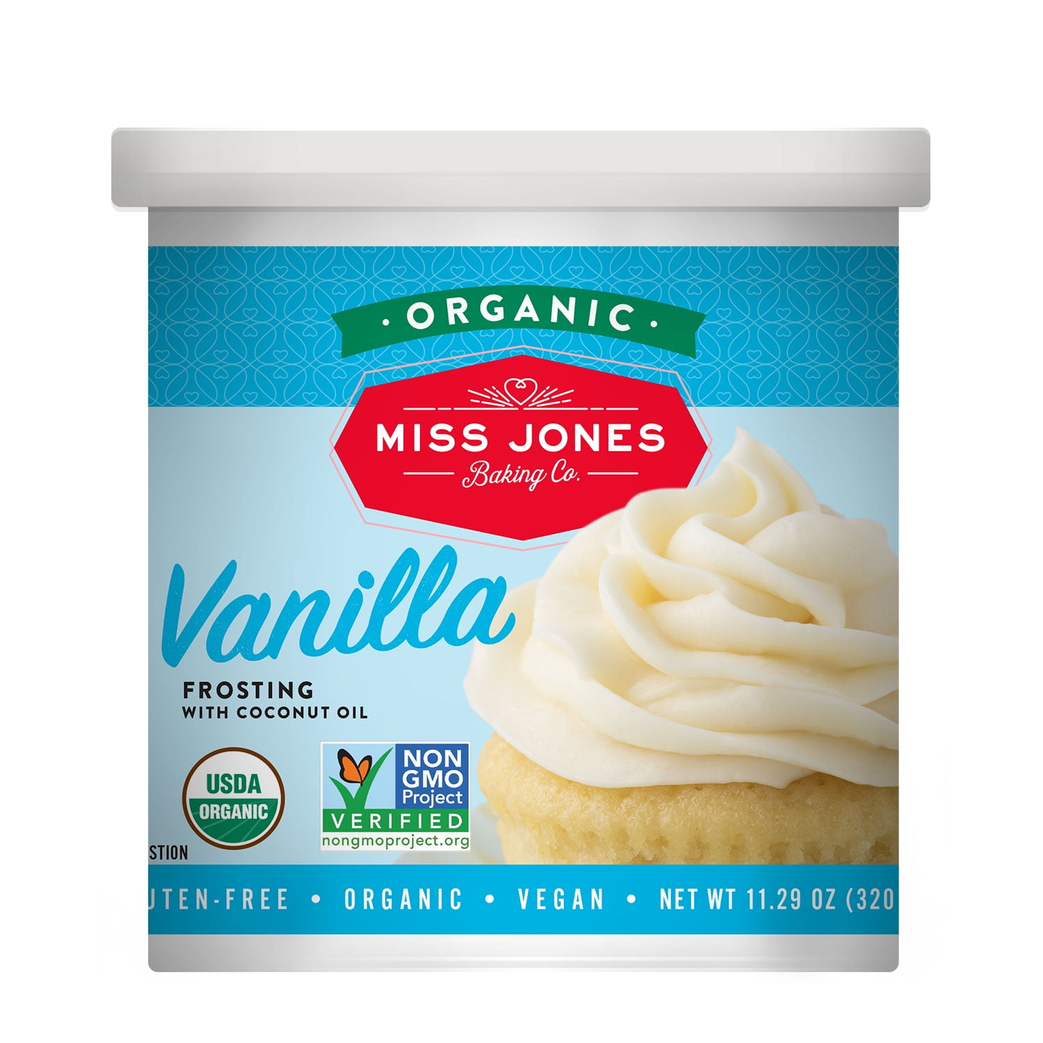 Miss Jones Organic Vanilla Frosting, 11.29 oz - Walmart.com