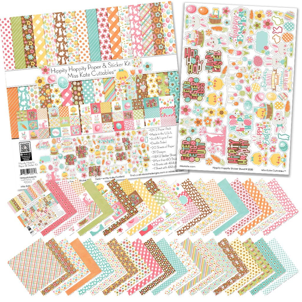 Miss Kate Cuttables Paper OIF8 & Sticker Kit - Hippity Hoppity for ...