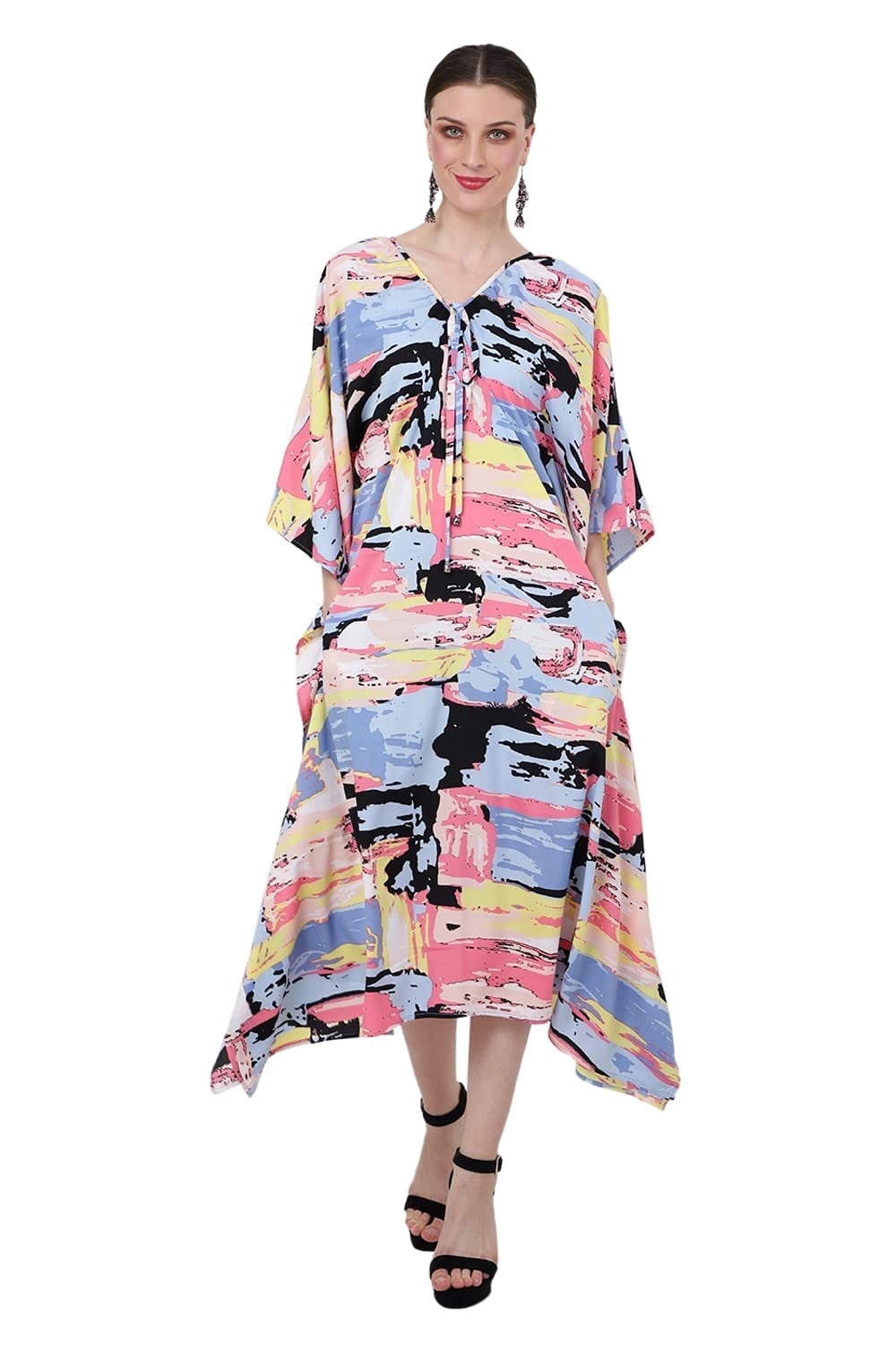 Miss Lavish London Caftans for Women Summer Ladies Long Kimono Maxi ...