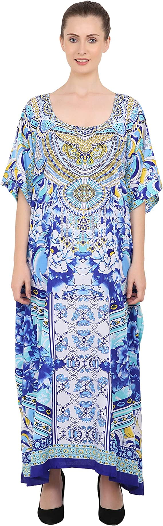 Miss Lavish London Caftans for Women Summer Ladies Long Kimono Maxi ...