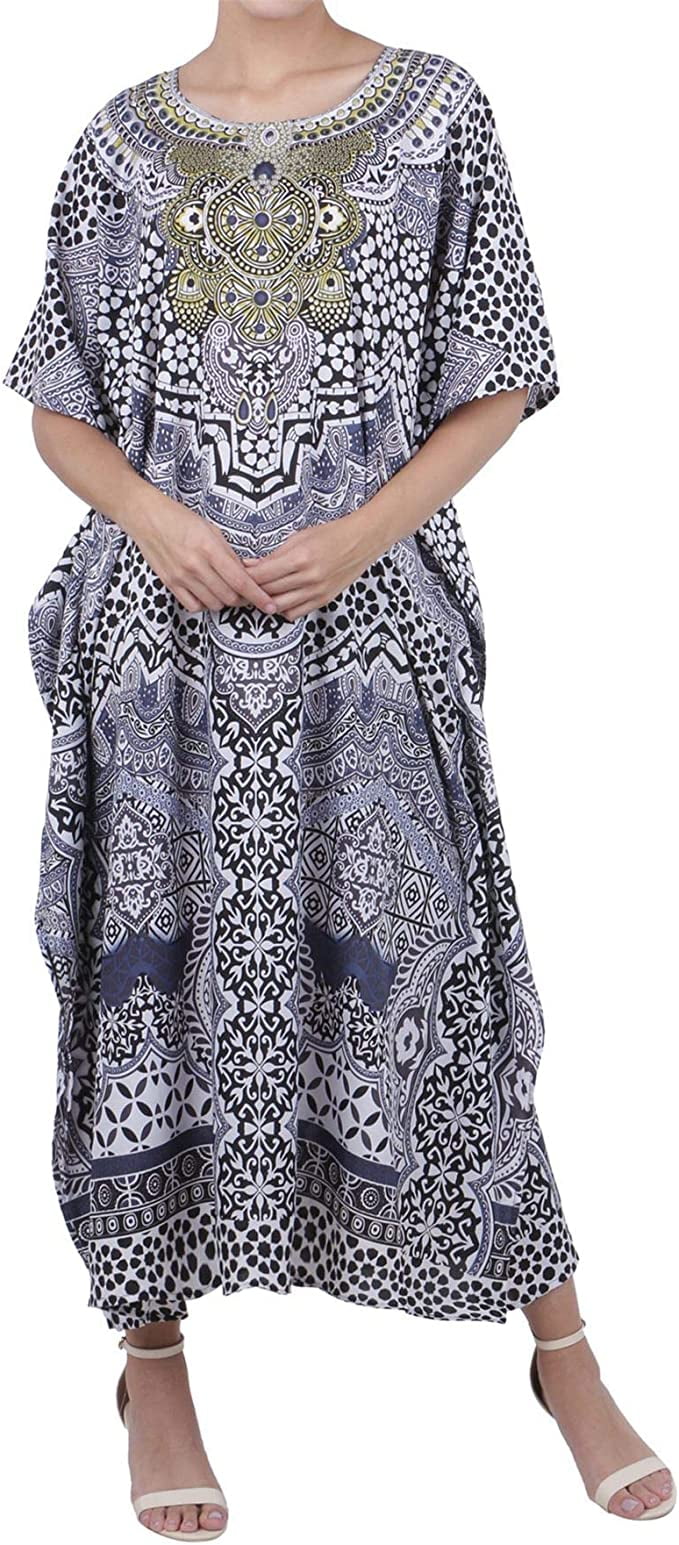 Miss Lavish London Caftans for Women Summer Ladies Long Kimono Maxi ...