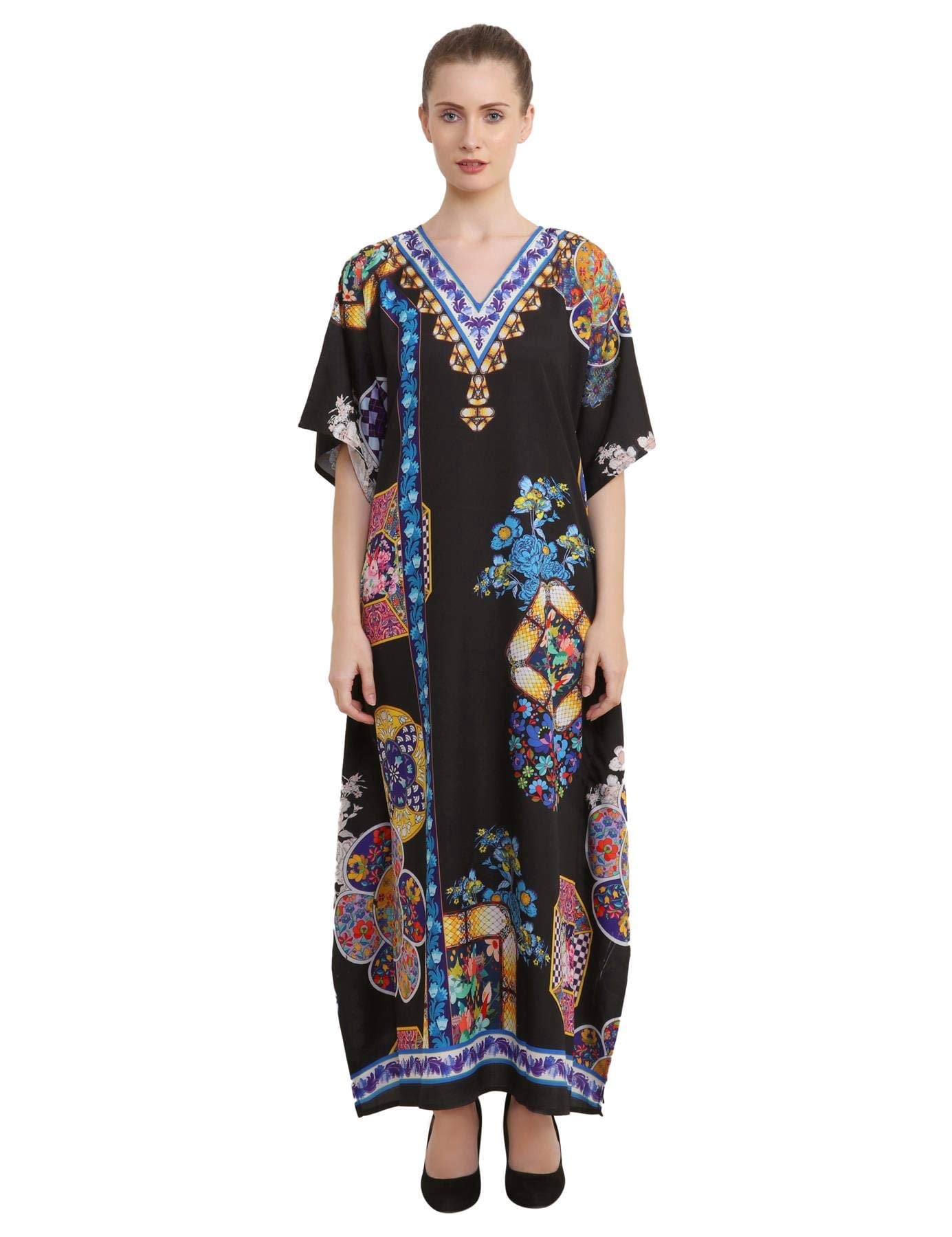 Miss Lavish London Caftans for Women Summer Ladies Long Kimono Maxi ...