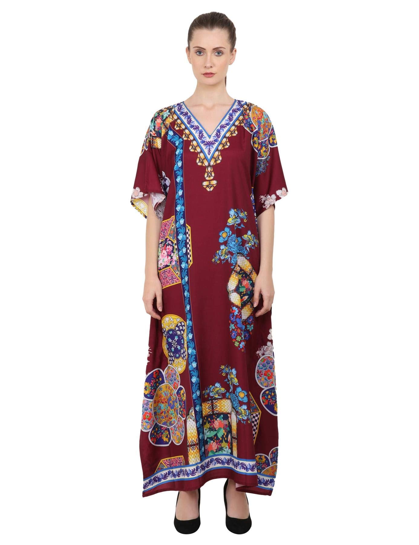 Miss Lavish London Caftans for Women Summer Ladies Long Kimono Maxi ...