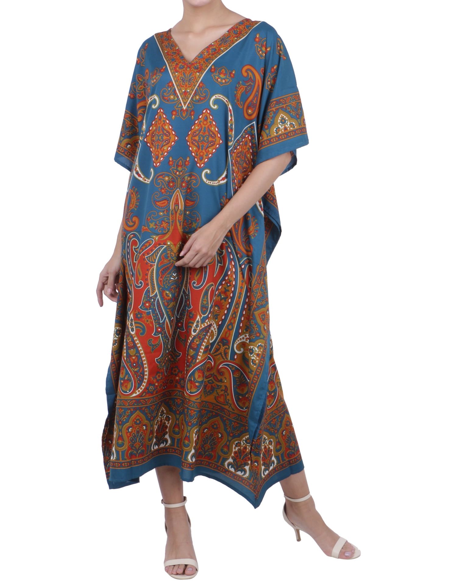 Miss Lavish London Caftans for Women Summer Ladies Long Kimono Maxi ...