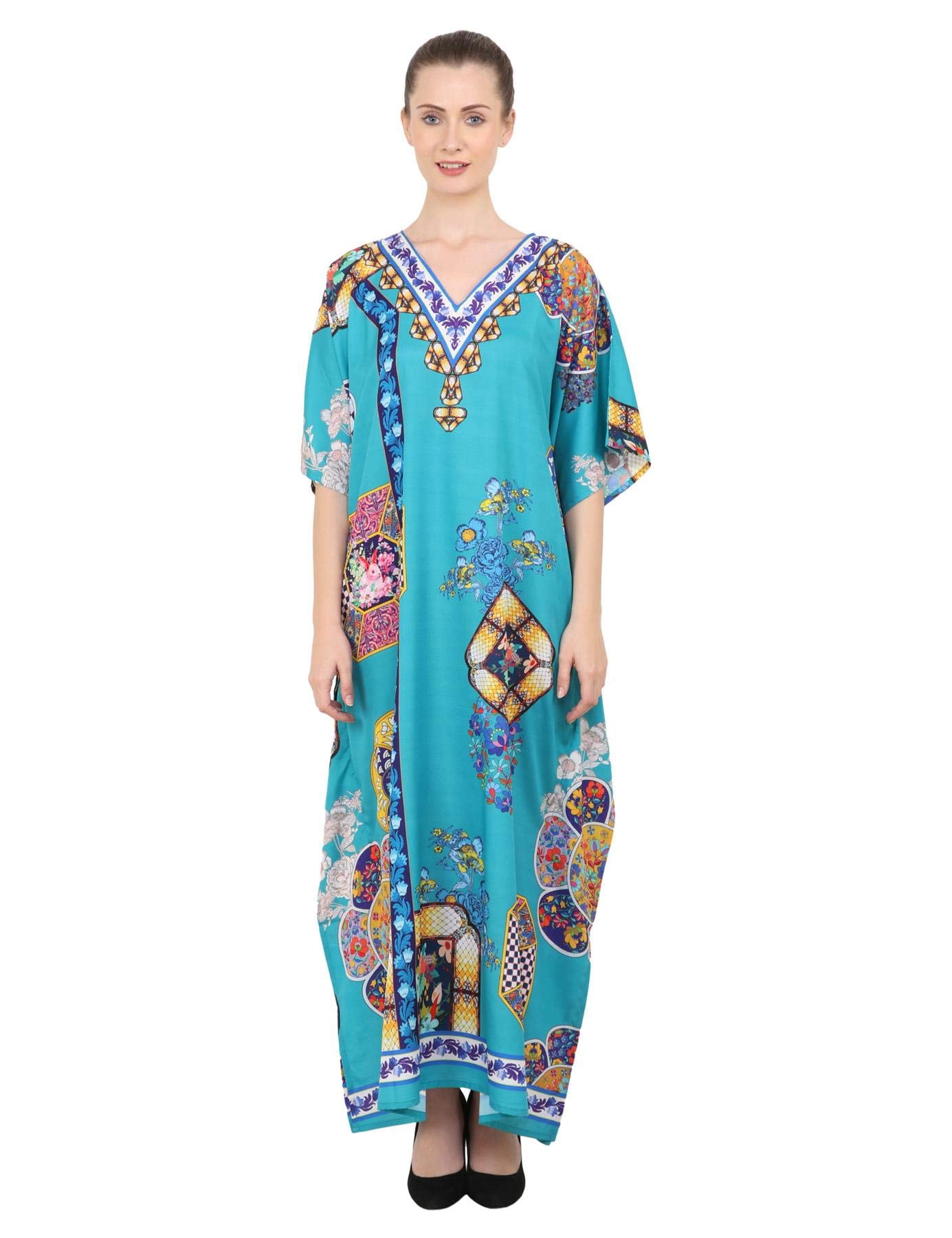 Miss Lavish London Kaftan Dress Women's Regular Summer Caftans for ...