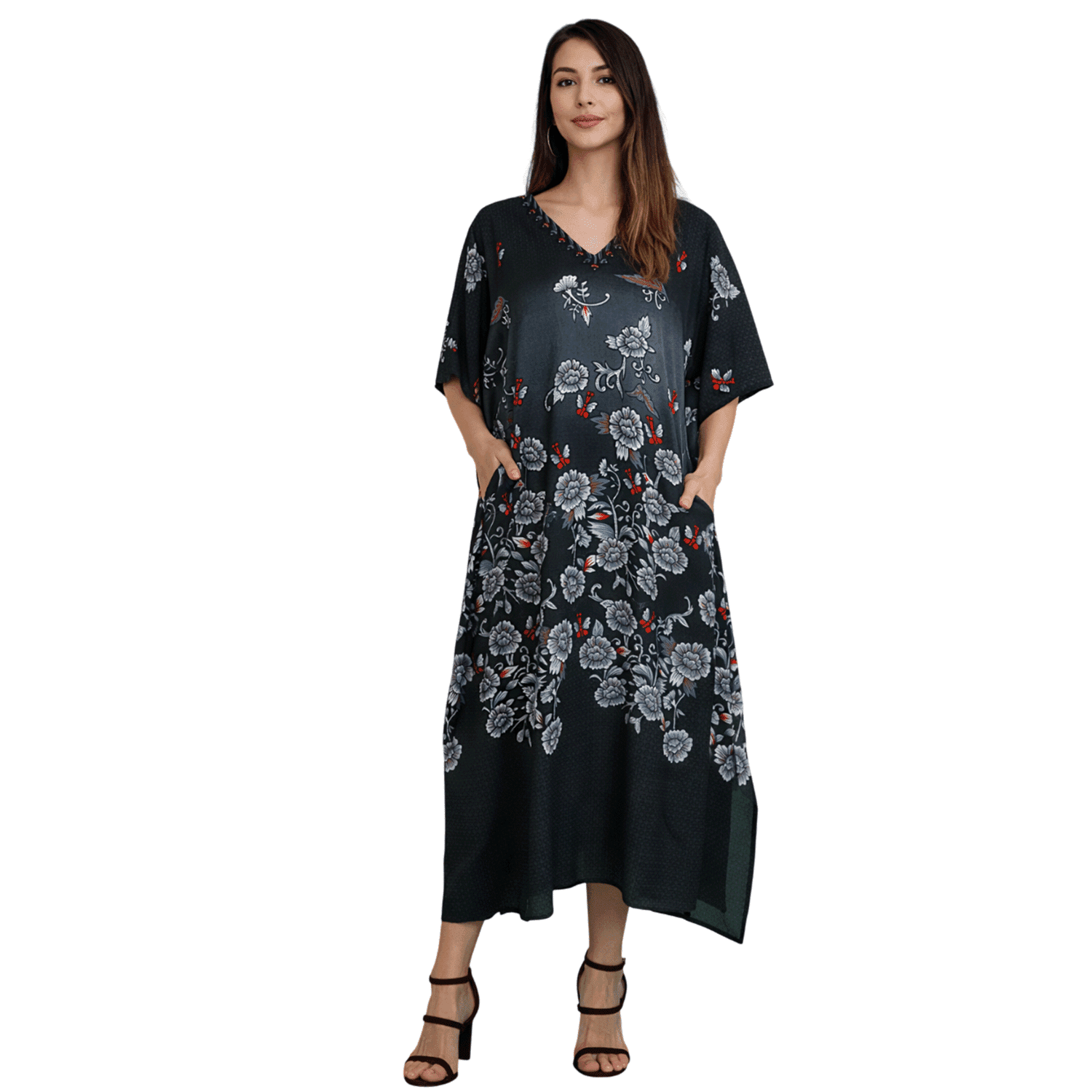 Miss Lavish London Kaftan Tunic One Size Cover Up Maxi Dresses ...