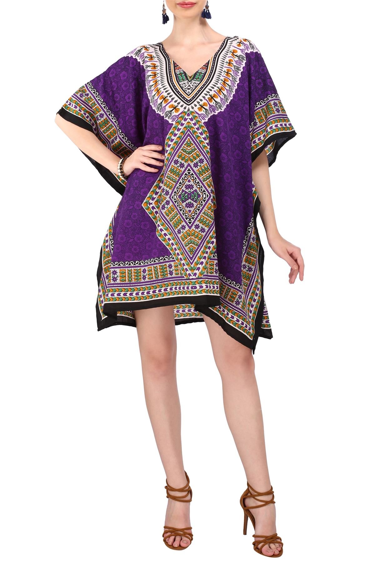Miss Lavish London Kaftans for Women Ladies Long Kimono Maxi Dress ...