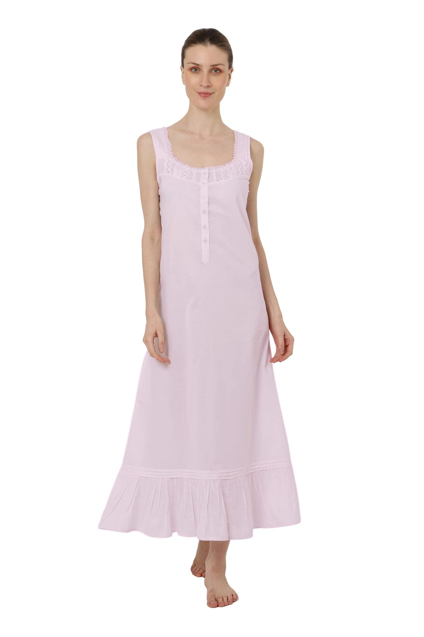Miss Lavish London Victorian Style Nightgown Sleeveless Long Sleepwear ...