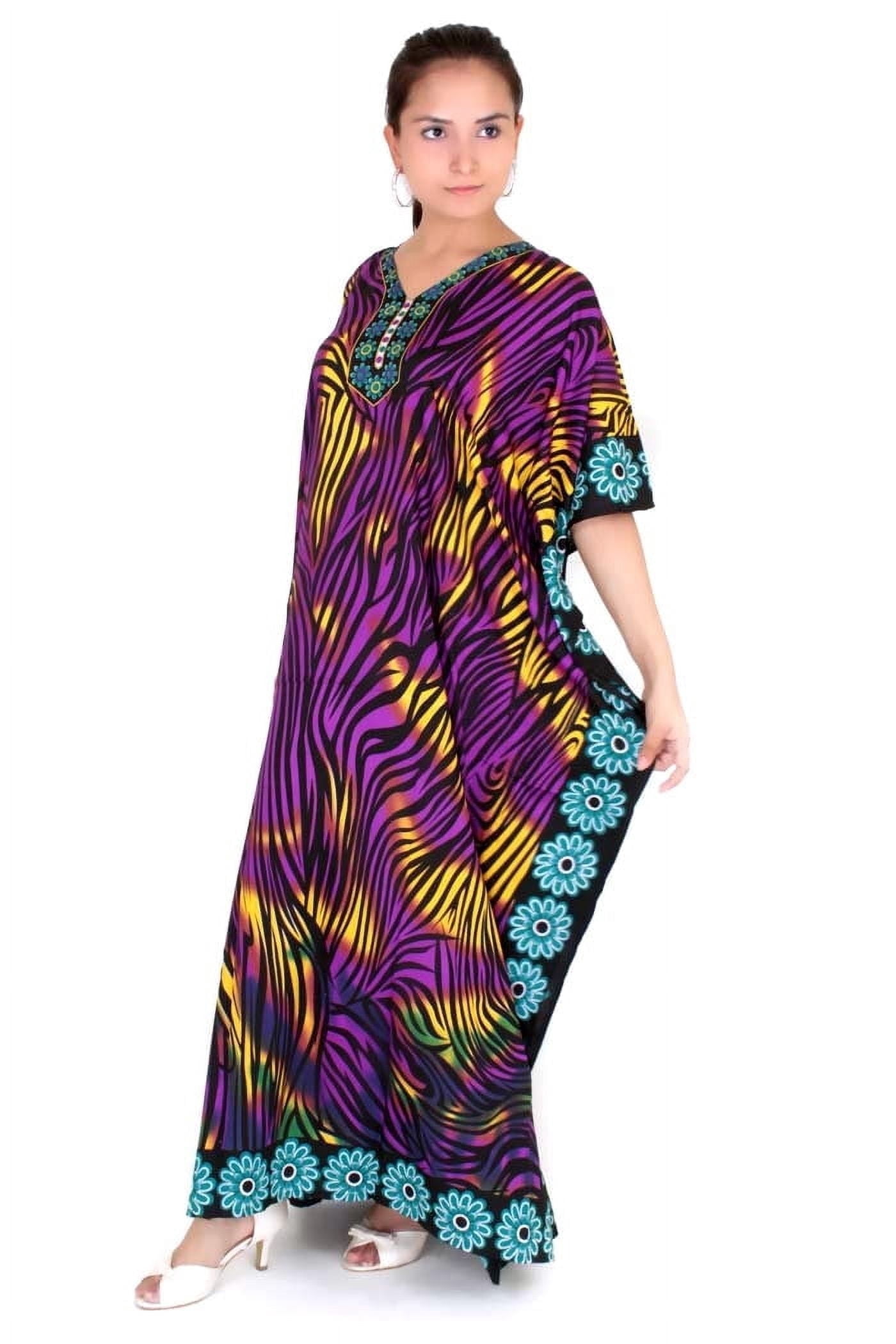 Miss Lavish London Women Kaftans Dresses, Purple, S - Walmart.com