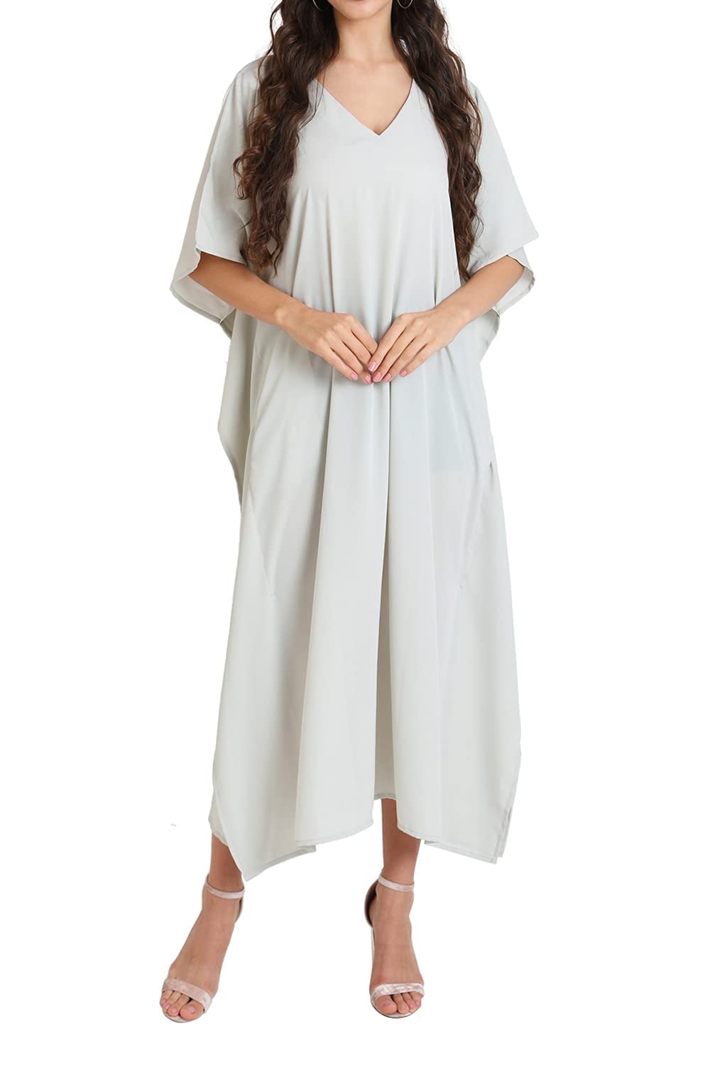 Miss Lavish London Women Kaftans Dresses, Smoke Grey M - Walmart.com